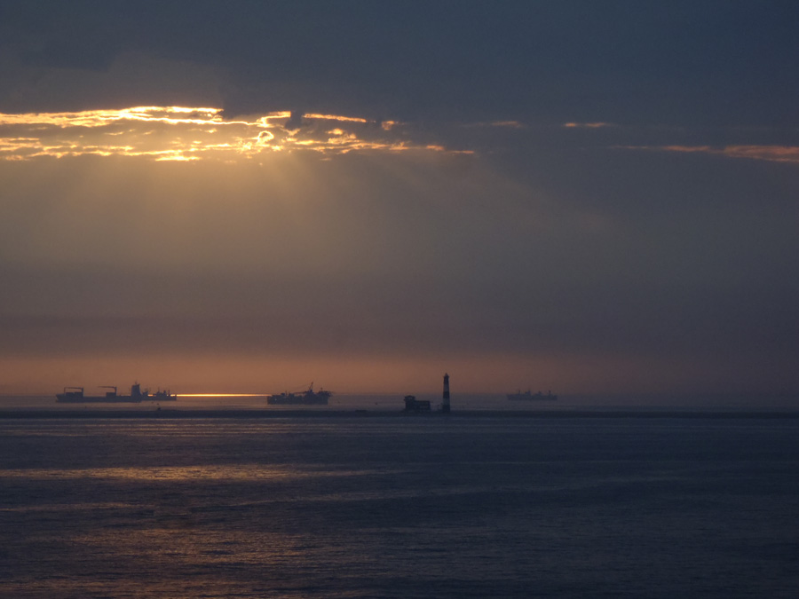 The lighthouse at Pelican Point coming into Walvis Bay | Clive Prior
